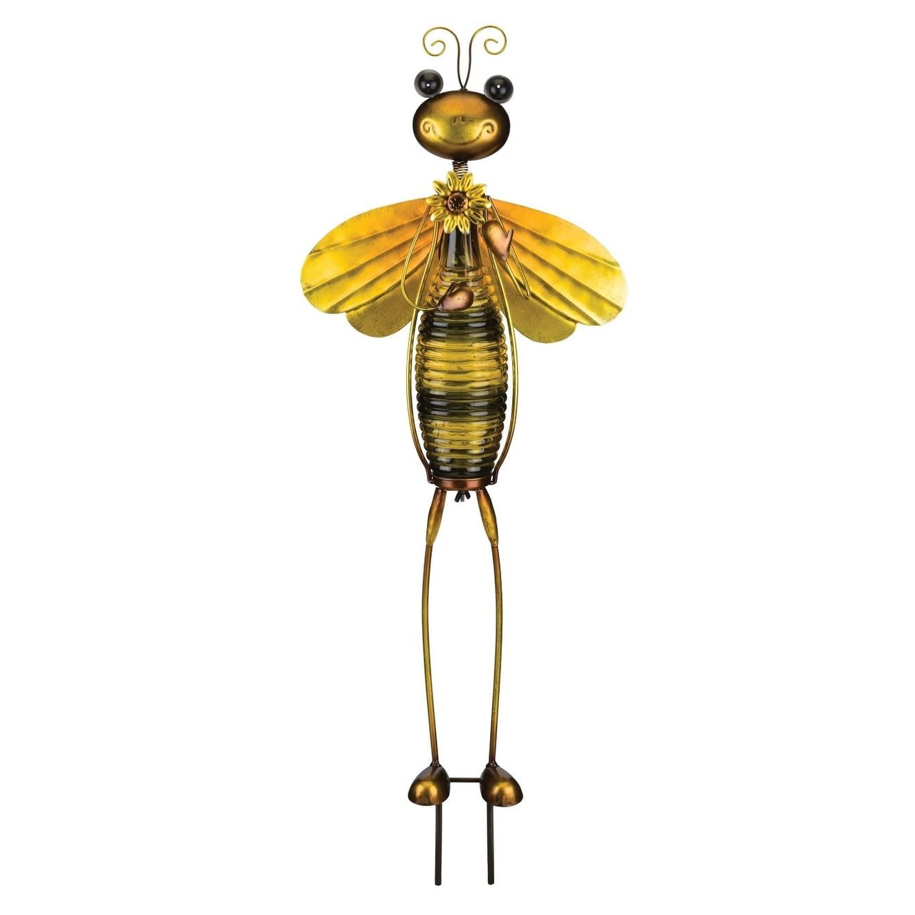 Bottle Bug Solar Stake - Bee - 11.5"x4.5"x31" - Walmart.com