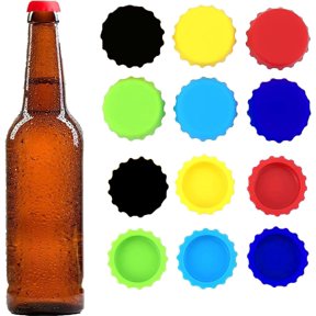 Pack of Adventure, 6pcs Reusable Silicone Bottle Caps, Soda Cola Lids ...