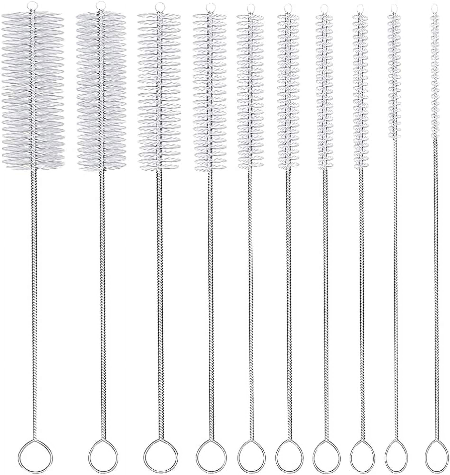 Bottle Cleaning Brushes, Nylon Long Straw Brush 8 Inch Pipe Tube ...