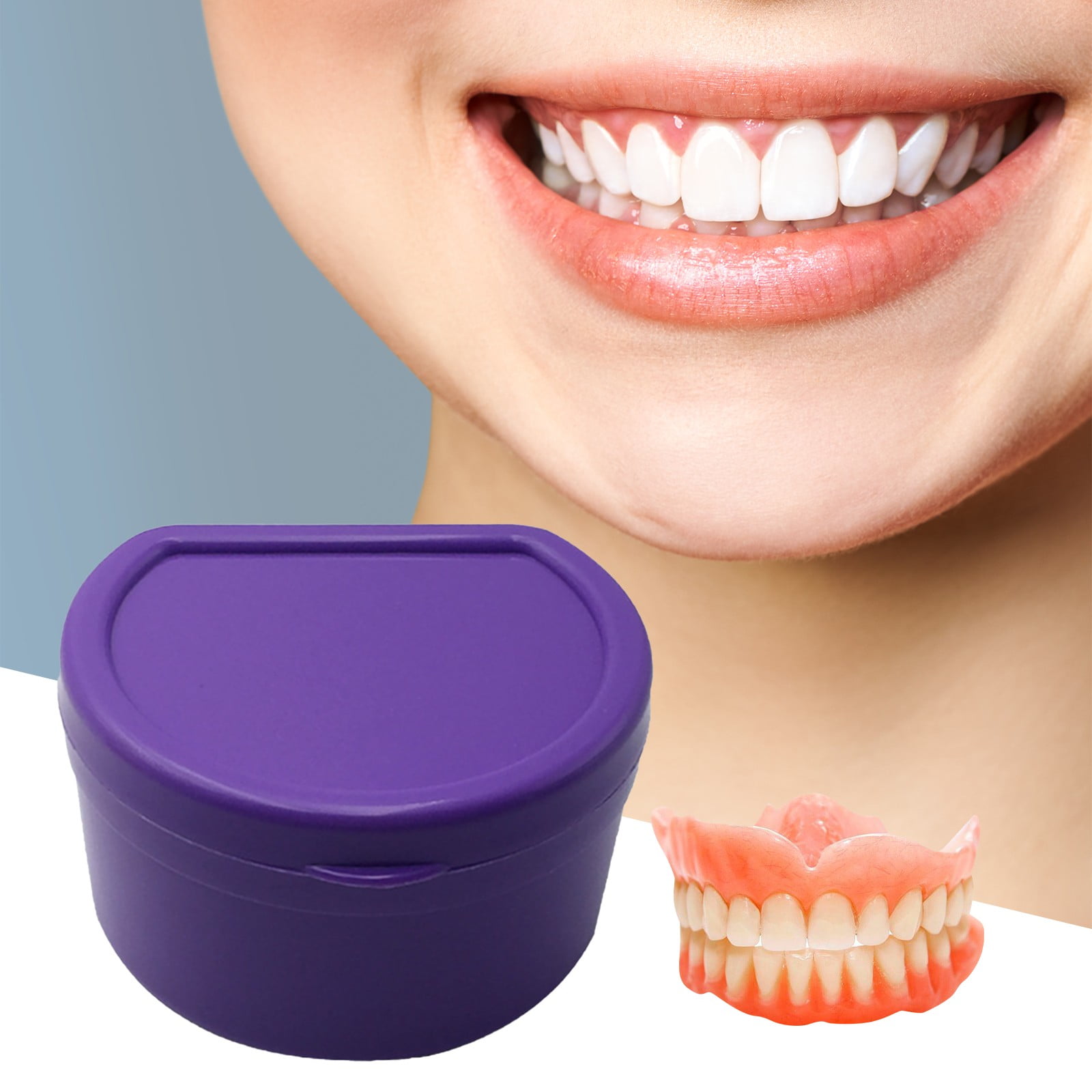 Bottle Containers Plastic Container Case Denture Bath Box Mouthguards ...