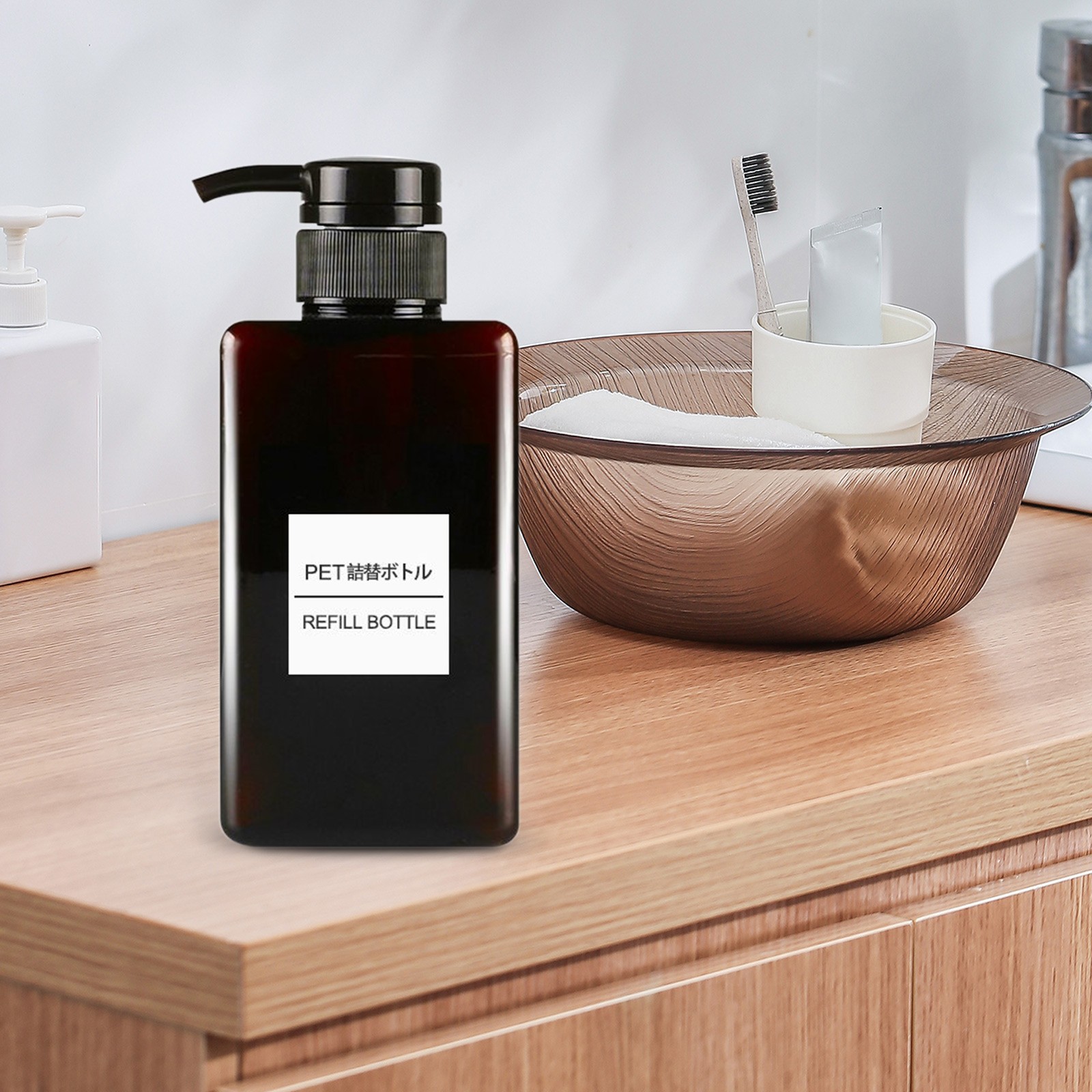 Bottle Containers Rectangular Refillable Bottle Type for Cosmetic ...