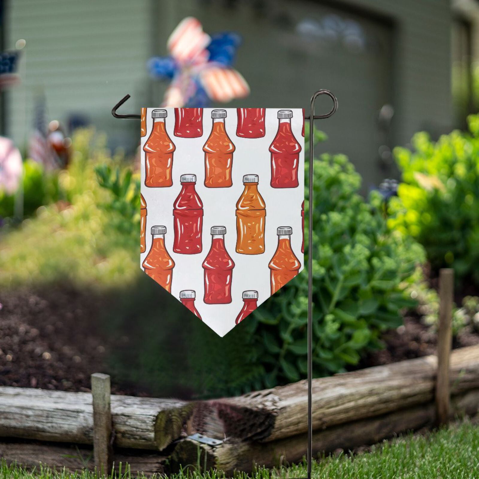 Bottle Drink Garden Flag 18" x 12.5" Double Sided Yard Lawn Outdoor ...