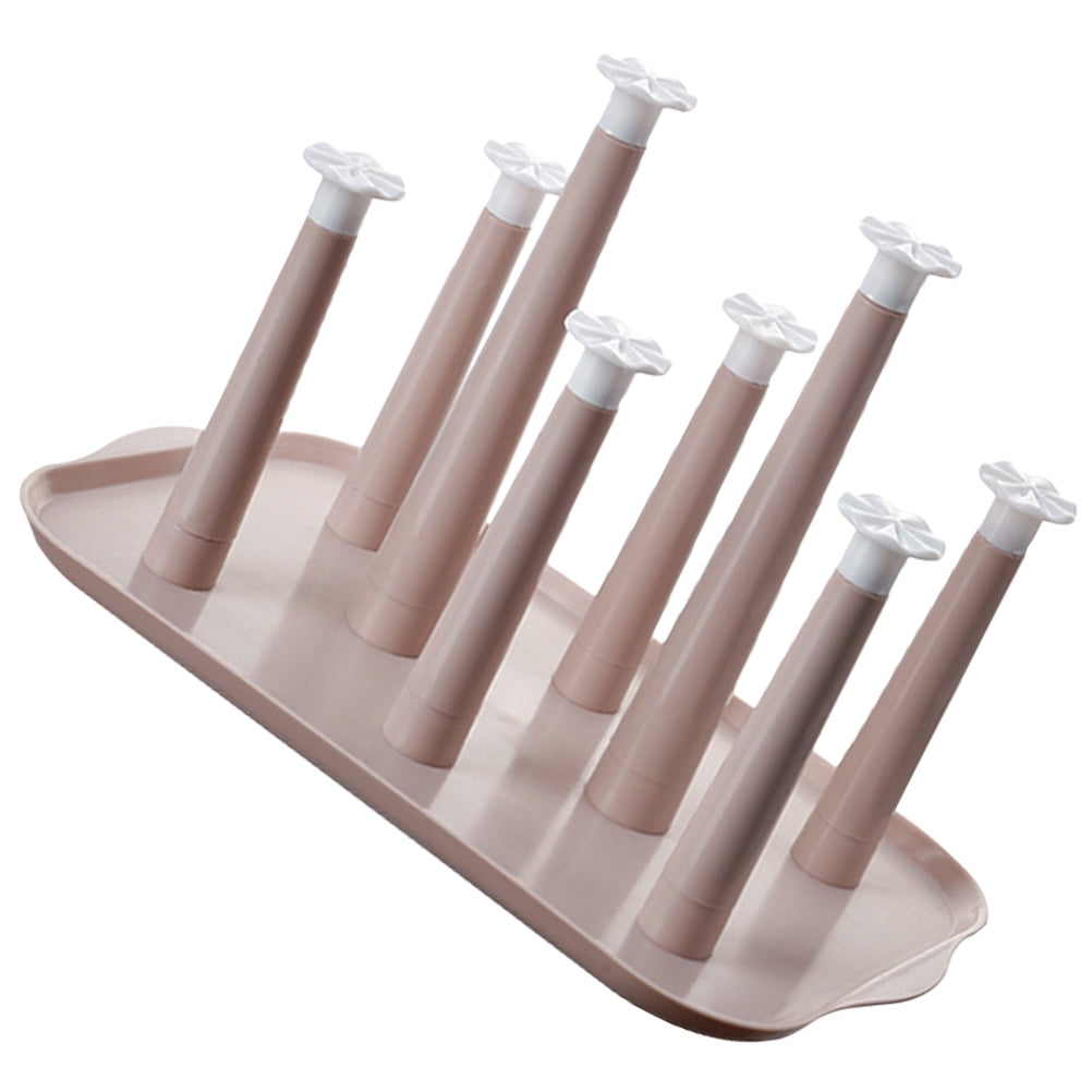 Bottle Drying Rack with Tray Drinking Glass and Sports Bottle Drainer ...
