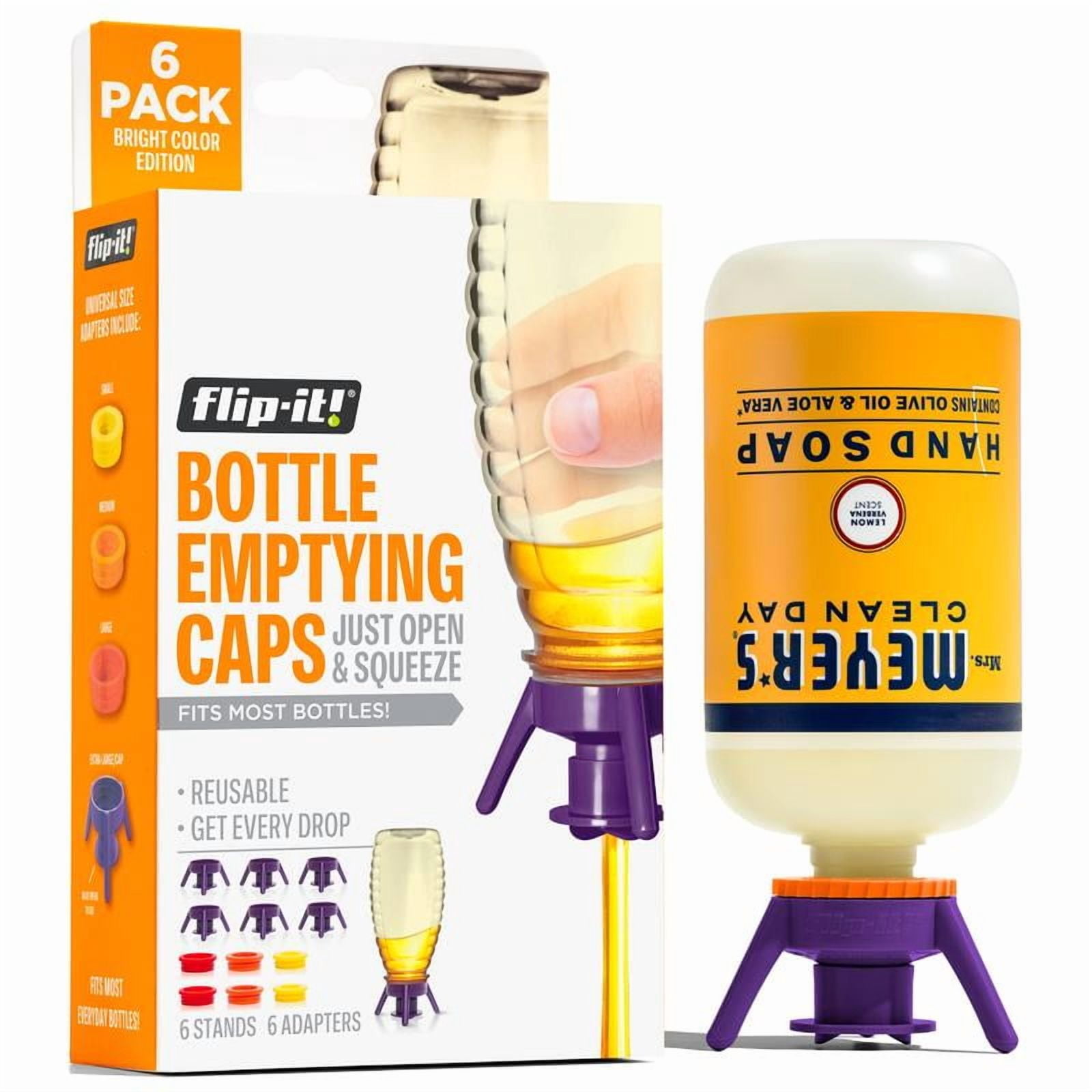 Bottle Emptying Caps - 6 Bottle Pack - Comes with Adapters for Any ...