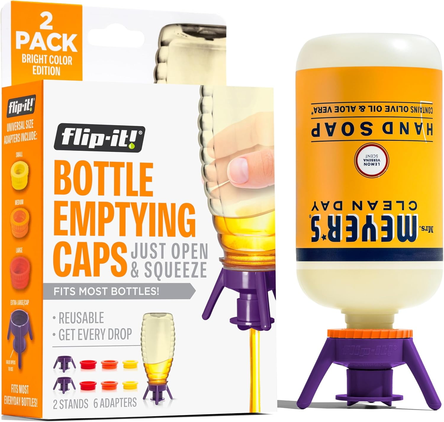 Bottle Emptying Kit – 6 Bottle Pack - No more wasted product - Fits ...