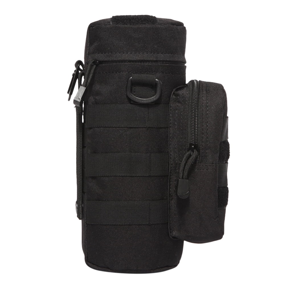 Bottle Holder Molle Hanging Gas Tank Pouch Outdoor Accessories (Black ...