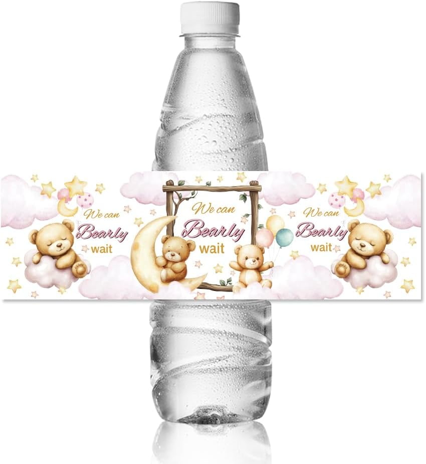 Bottle Label Adhesive Stickers Rectangle June Rose 216x64mm 30 Sheet ...