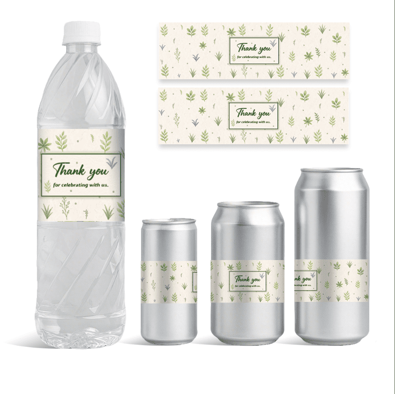 Bottle Label Adhesive Stickers Rectangle Plants 216x64mm - Walmart.com