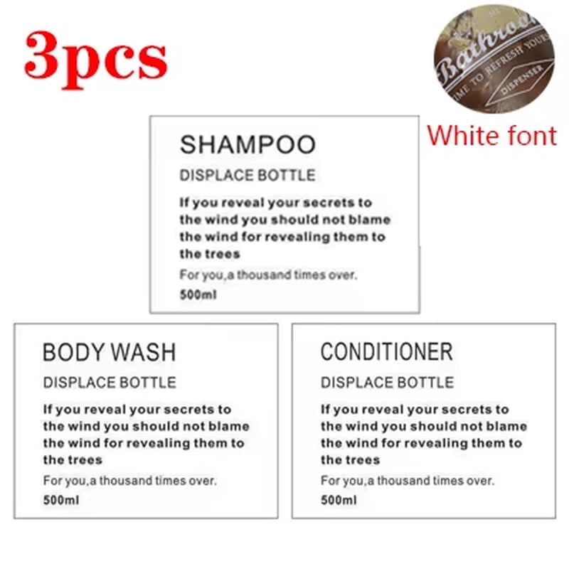 Bottle Label Sticker Dispenser Sticker Set Shampoo Conditioner Bottle ...