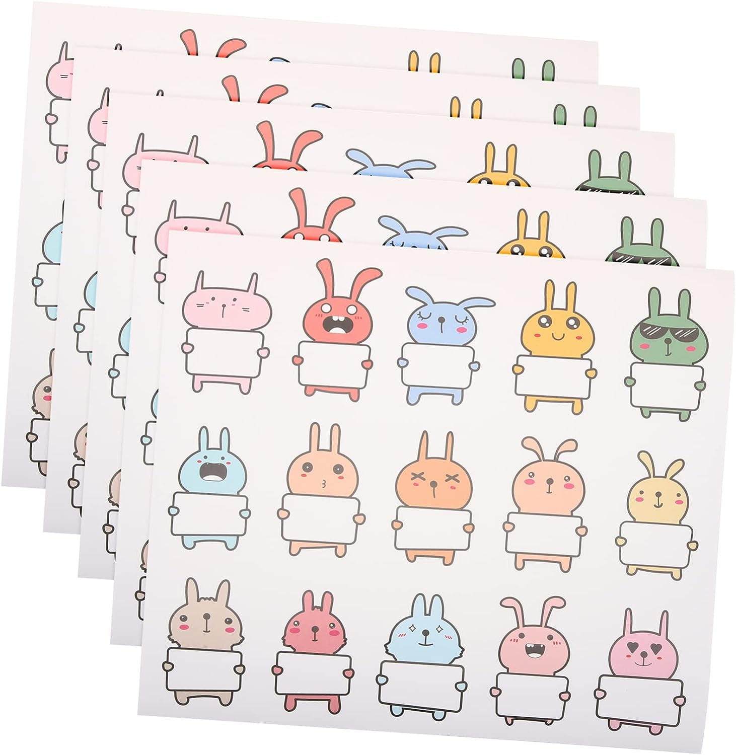 Bottle Labels 10 Sheets Baby Animal Name Tag Stickers Name Tag Labels ...