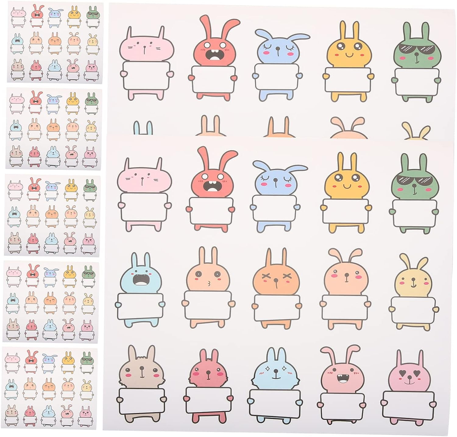 Bottle Labels 10 Sheets Baby Bottle Labels Animal Name Tag Stickers ...