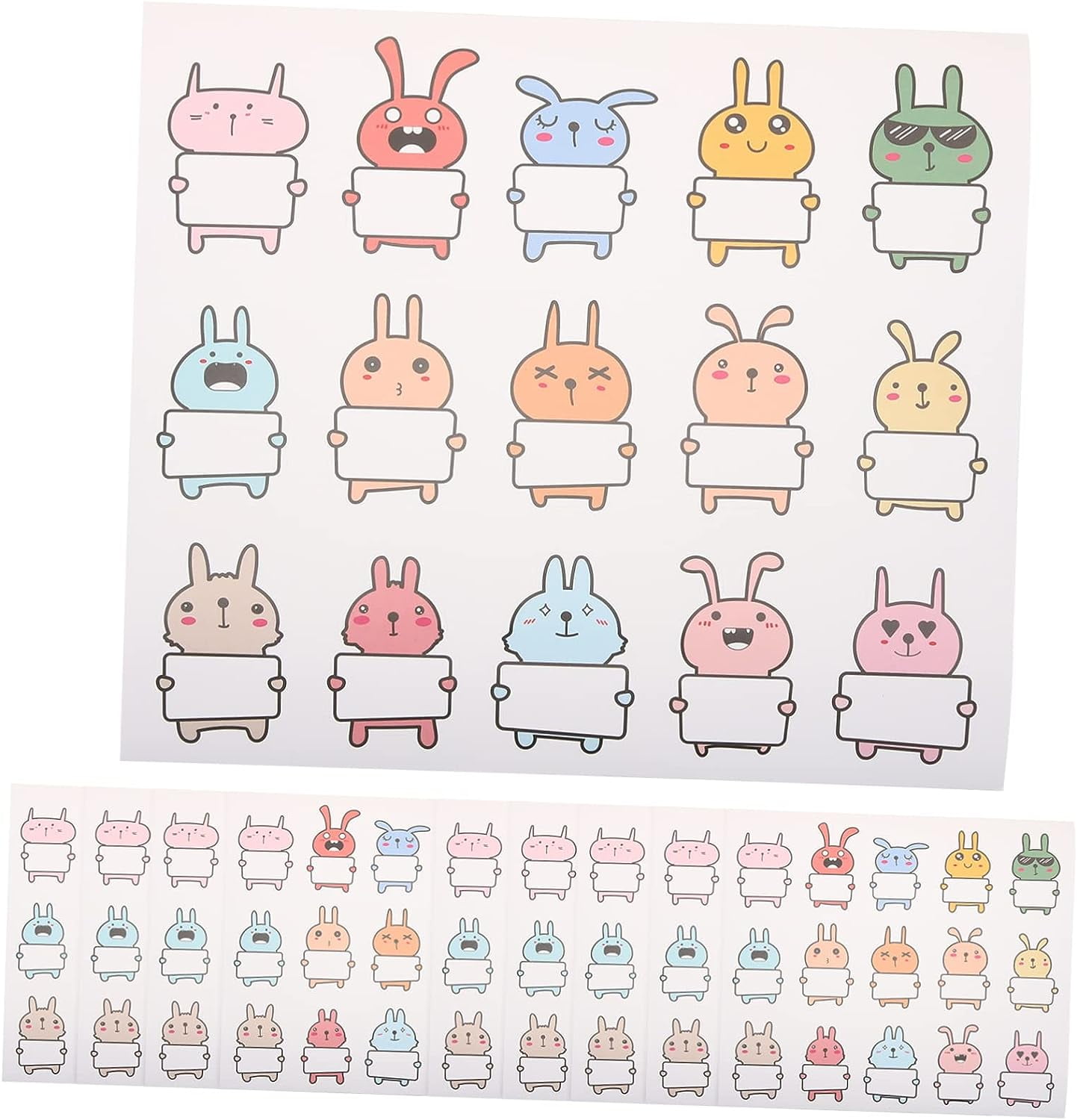 Bottle Labels 10 Sheets Baby Bottle Labels Animal Name Tag Stickers ...