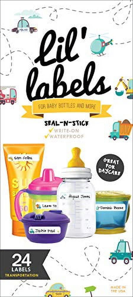 Bottle Labels, Write-On, Self-Laminating, Waterproof Kids Name Labels ...
