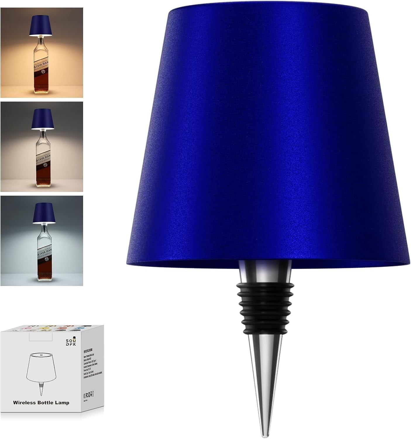Bottle Lamp, 2025 3 Color Bottle Lights for Bars Restaurants ( Blue, 1 ...