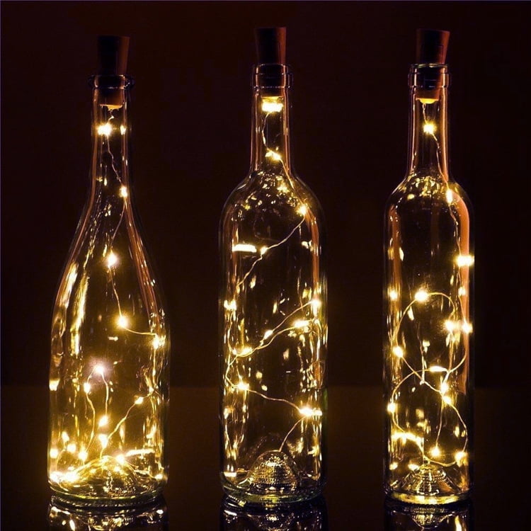 Bottle Lights Cork Lights for Wine Bottles Copper Wire Fairy Lights ...