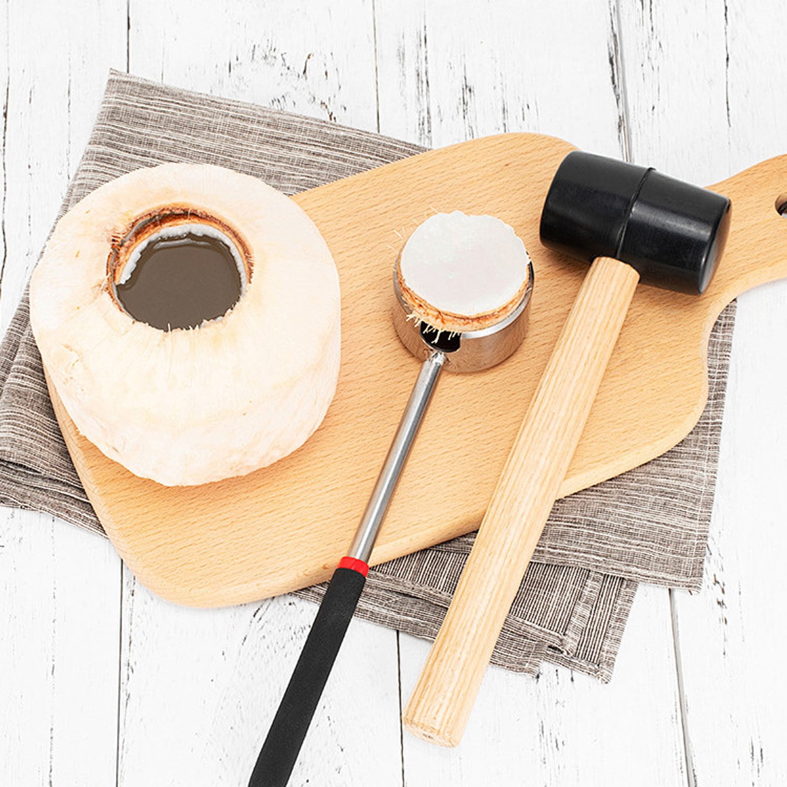 Bottle Opener Clearance! Dusknt Coconut Shell Opener Coconut Tool ...