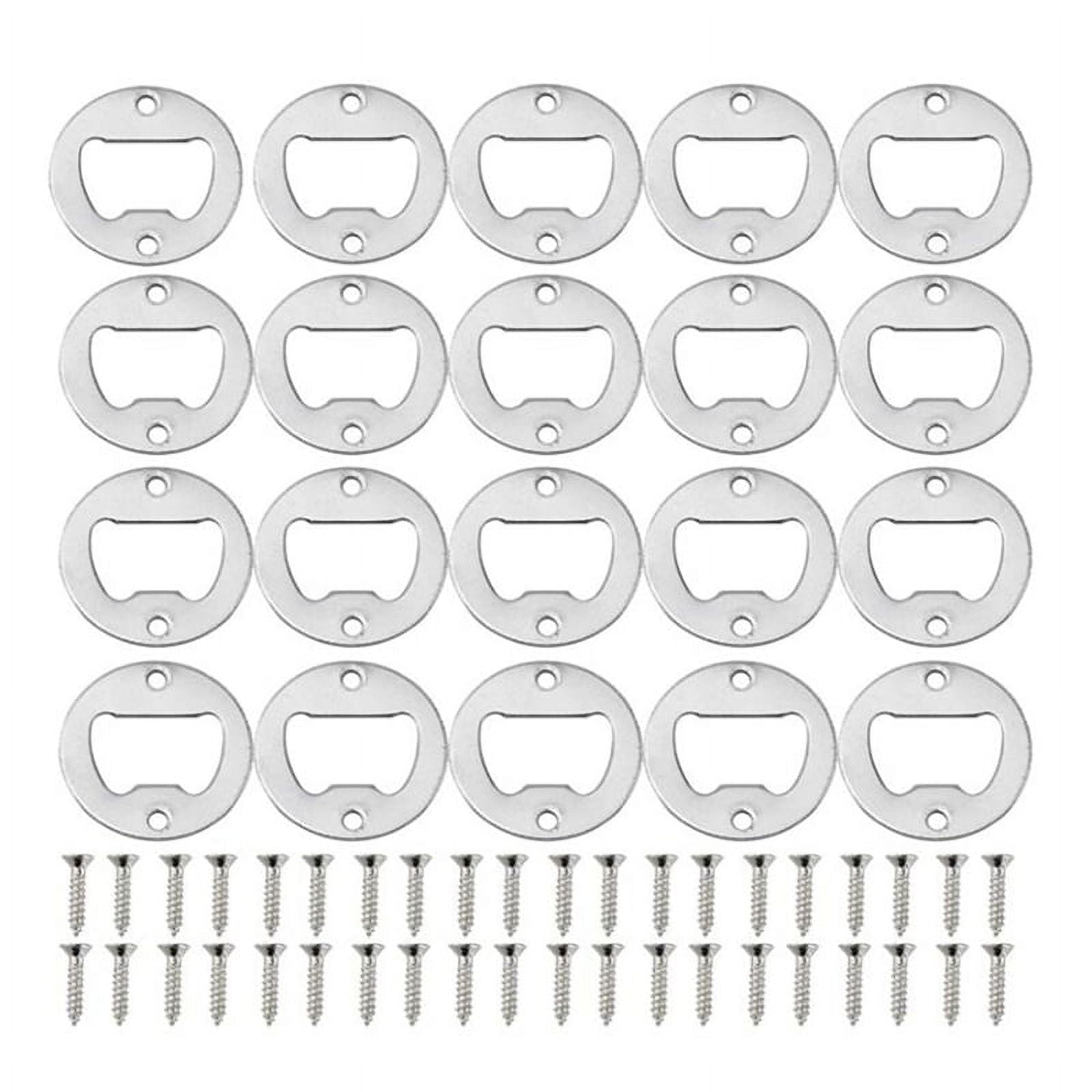 Bottle Opener Insert Kit,20 Set Round Inset Bottle Opener Kit for DIY ...