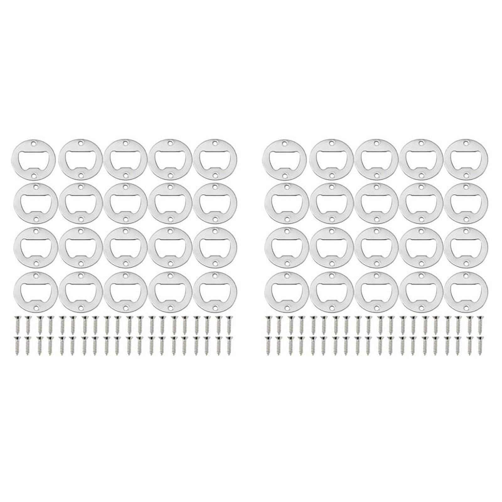Bottle Opener Insert Kit,40 Set Round Inset Bottle Opener Kit for DIY ...
