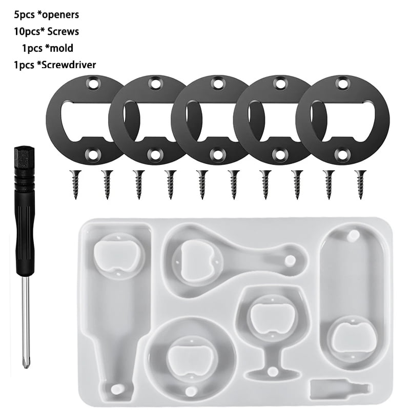 Bottle Opener Inserts Kit Stainless Steel Round Bottle Opener Inserts ...