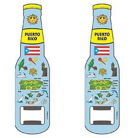 Bottle Opener Magnet PUERTO RICO Souvenir Gift Set of 2 Fridge Magnet ...