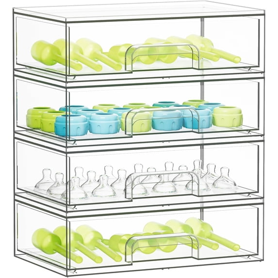 Bottle Storage Organizer - Acrylic Bottles Station Organizer Container ...