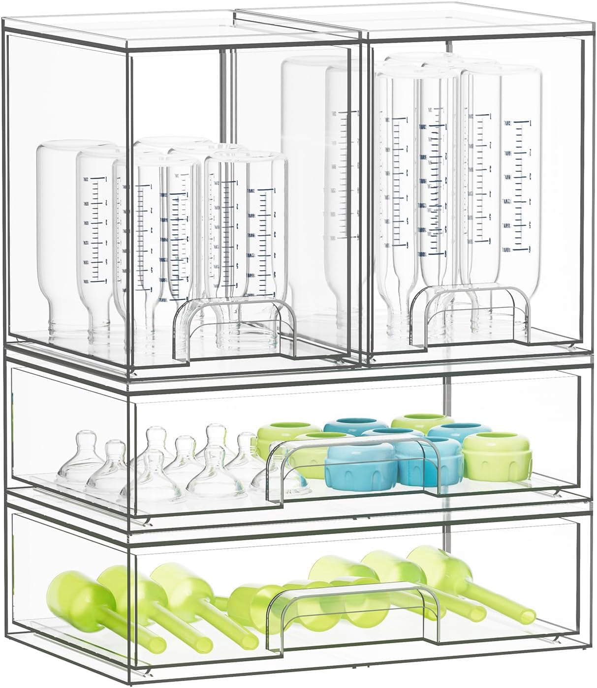 Bottle Storage Organizer Baby - Acrylic Bottles Station Organizer ...