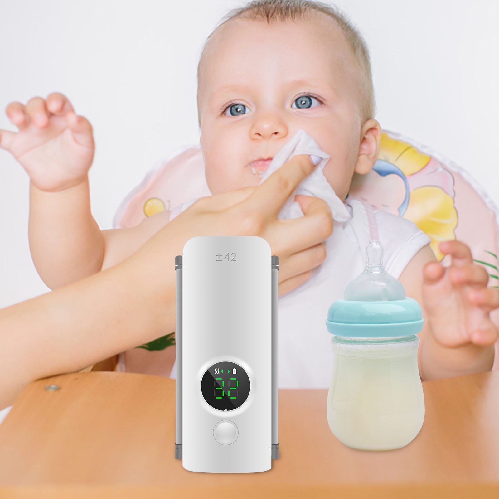 Bottle Warmer Fast Baby Bottle Warmer Portable Baby Milk Warmer Accurate Timer Breast Milk ...