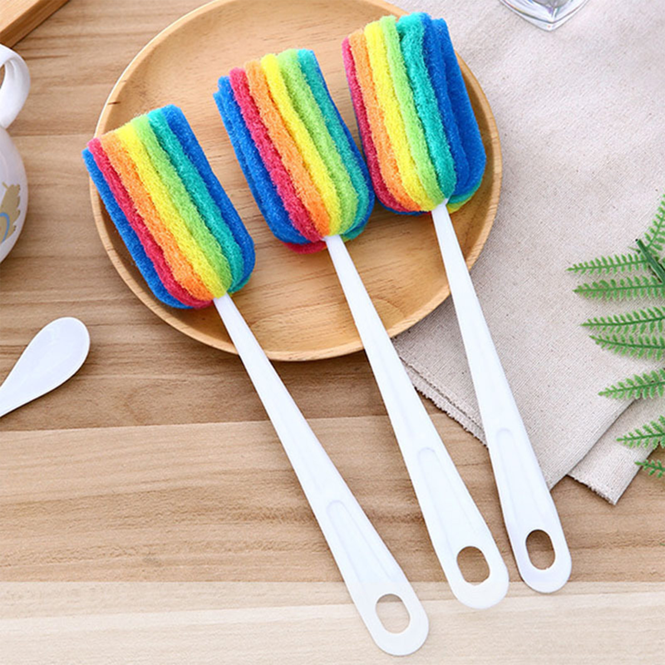 Bottle Washer Brush for Coffee Cups Goblets Drinking Glasses | Colorful ...