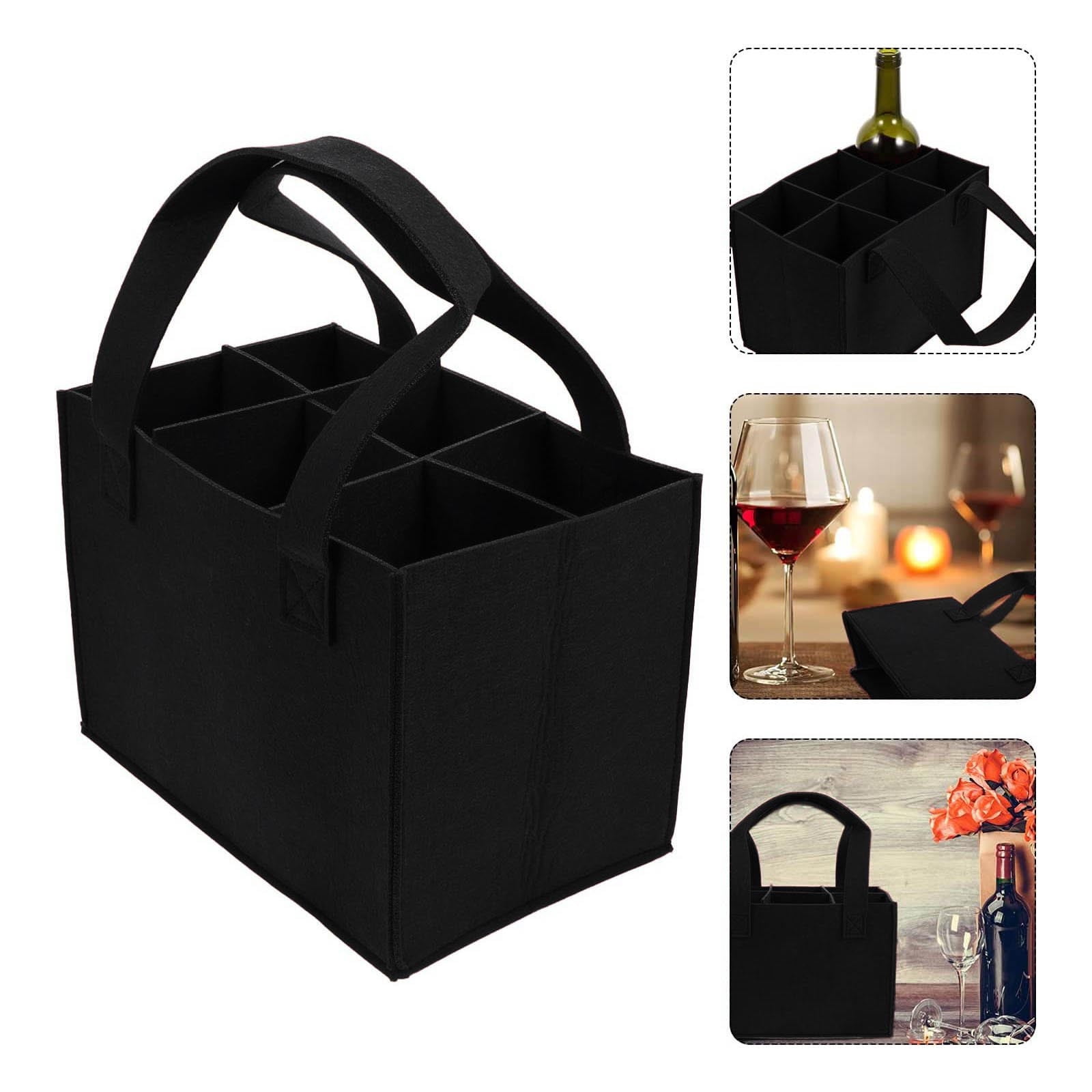 Bottle Wine Tote Bag with Adjustable Shoulder Strap & Handle Insulated ...