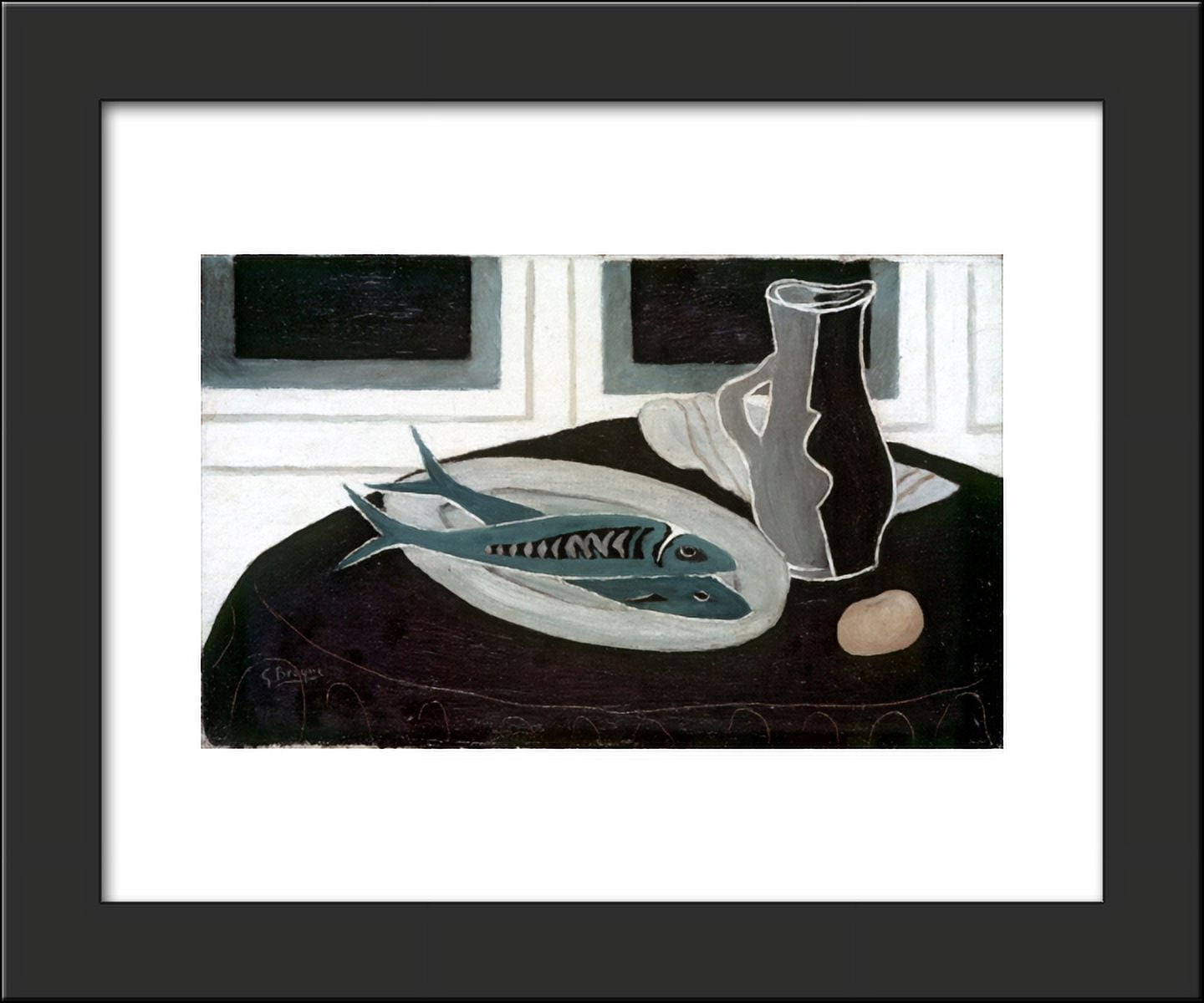 Bottle and Fish 20x24 Framed Art Print by Georges Braque - Walmart.com