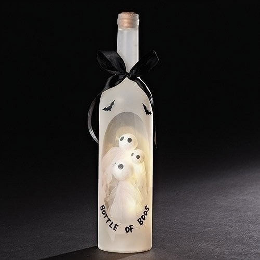 Bottle of Boos Ghosts Light Up LED Wine Bottle Halloween Tabletop ...