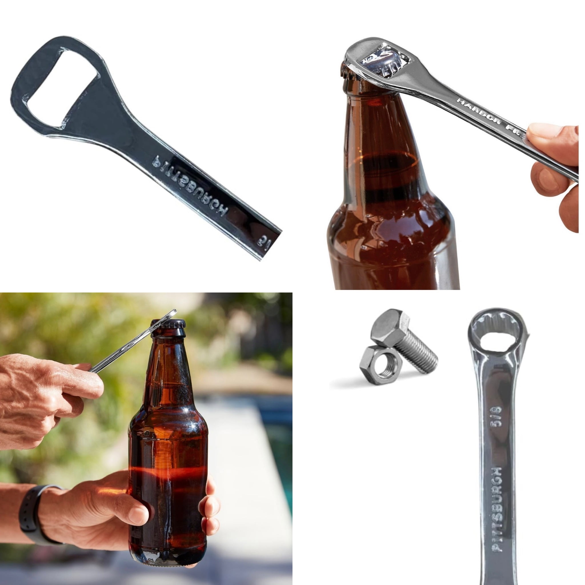 Bottle opener - 5/8 wrench Compact Durable 2 IN 1 easy to use, beer and ...