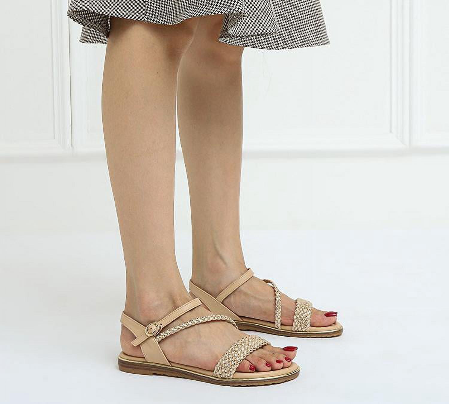 BottleZi 36-42 Women's Cute Open Toes Summer Flat Sandals, 2023 New ...