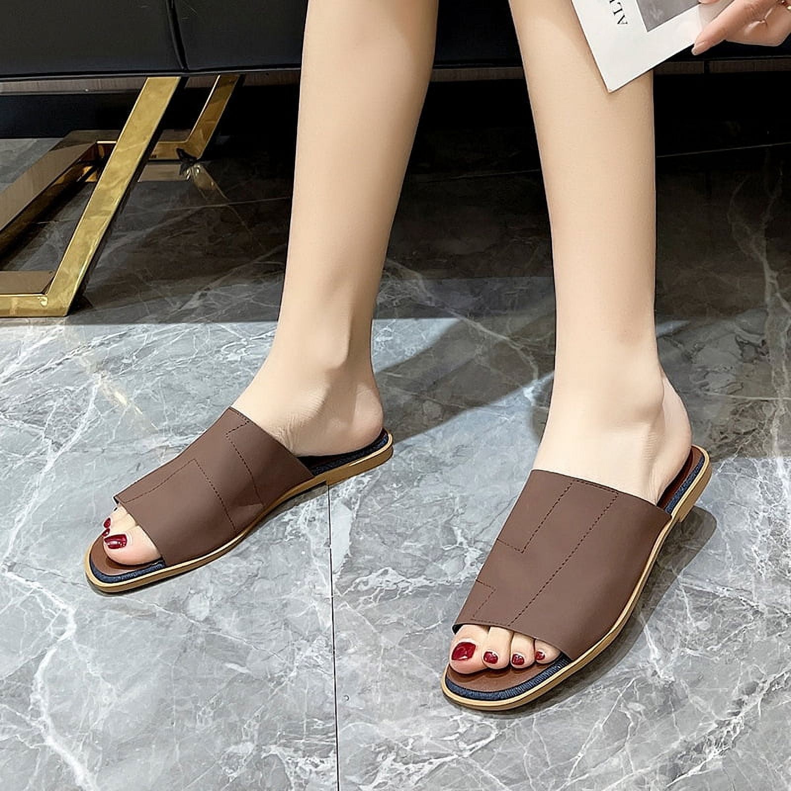 BottleZi Summer Popular Women Slide Sandal Cheap Bedroom Slippers Flat ...