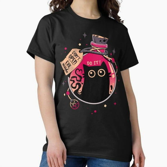 Bottled Menace Evil Black Cat Retro Aesthetic Emo Goth Graphic H54003 ...