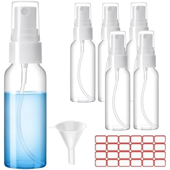 Bottles, 1oz/30ml Clear Empty Fine Mist Mini Travel Bottle Set, Small ...