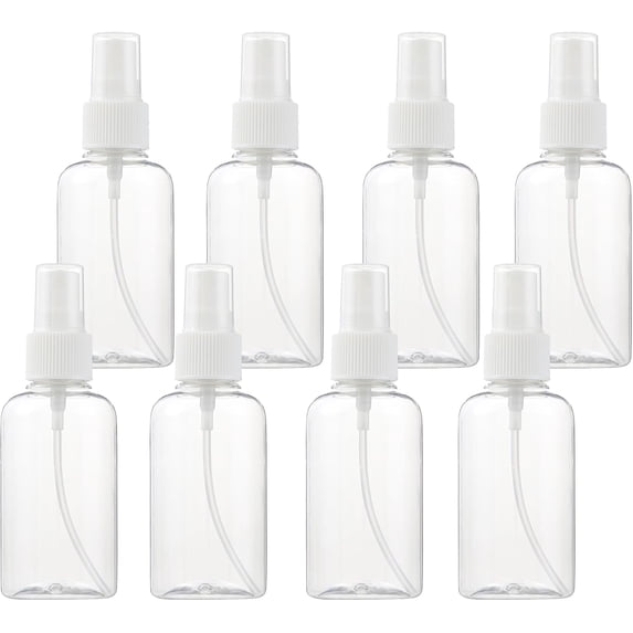 Bottles 75 ML - 8 2.5 oz Fine Mist Clear Travel Bottle Set, Empty ...