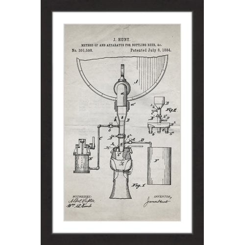 Free Shipping! MAAX1411 Bottling Beer 1884 Abstract Contemporary Framed ...