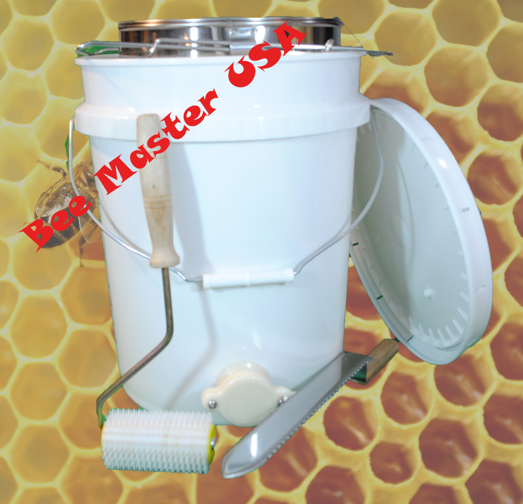 Bottling Pail with gate, Lid, Double Sieve Strainer,Uncapping Roller ...