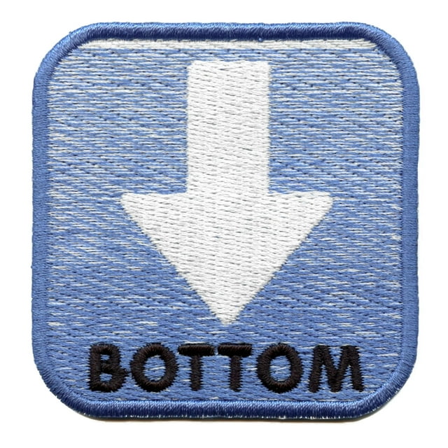 Bottom Arrow Tag Emoji Patch Pride Role Preference Embroidered Iron On ...