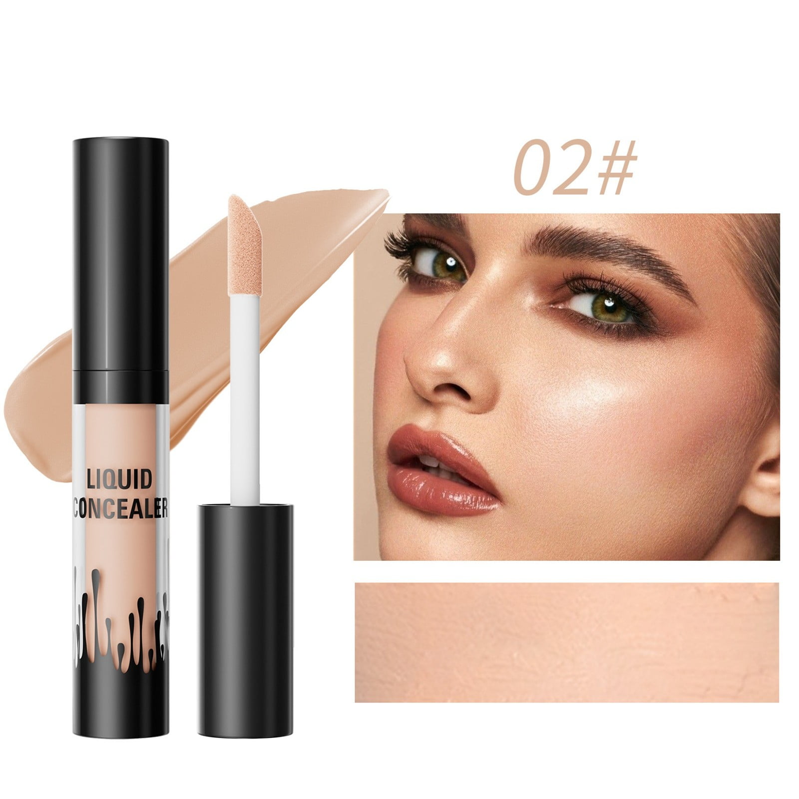 Bottom Depress Liquid Concealer Removable Oil Control Not Easy To Makeup Face Base Liquid 3ml ...