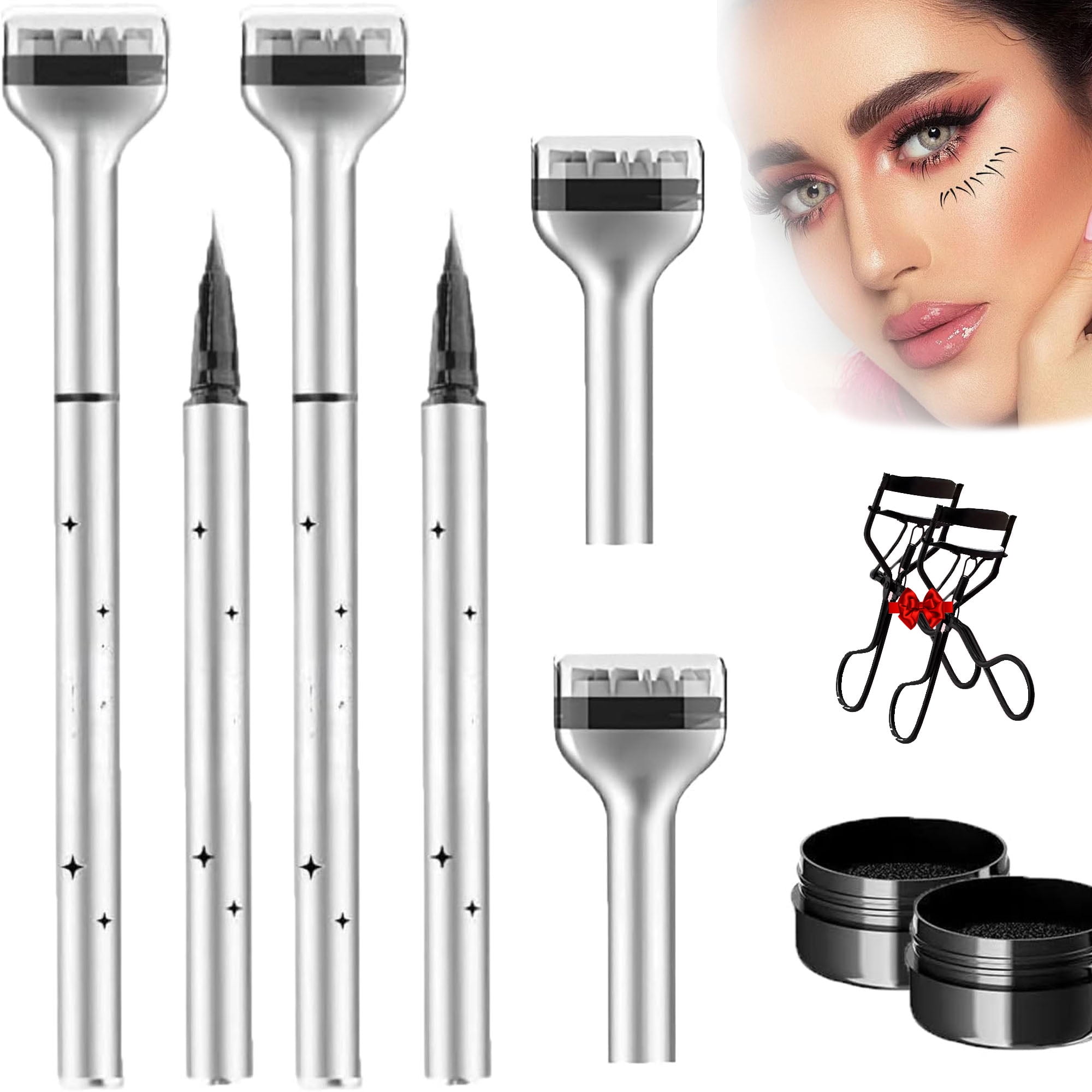 Bottom Eyelash Stamp Kit, Bottom Eyelash Stamp, 2-in-1 Lower Eyelash ...