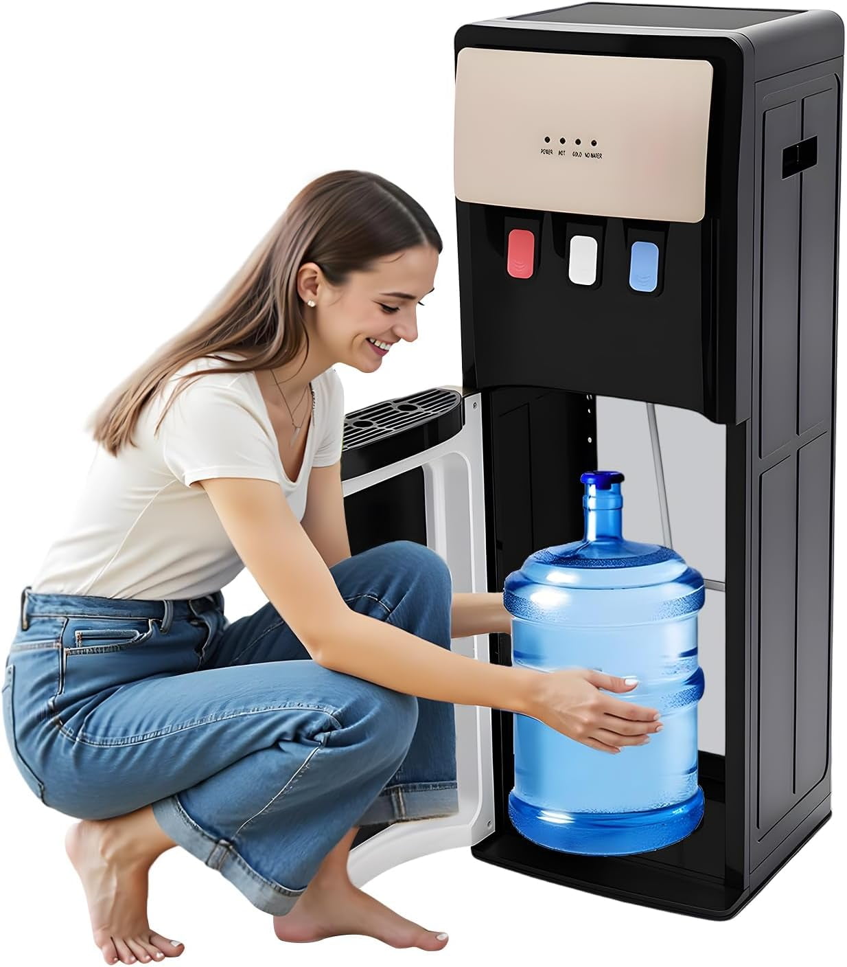Bottom Loading Water Cooler Dispenser for 5 Gallon Bottles, Hot & Cold ...