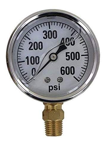Bottom Mount Pressure Gauge - 600 PSI Gauge - Walmart.com