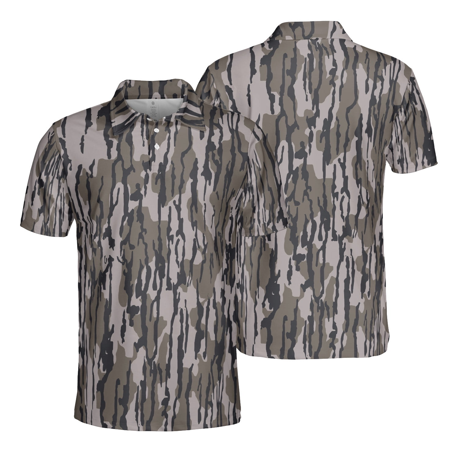 Bottomland Camouflage Polo Shirt for Men Short Sleeve Outdoors Fishing ...