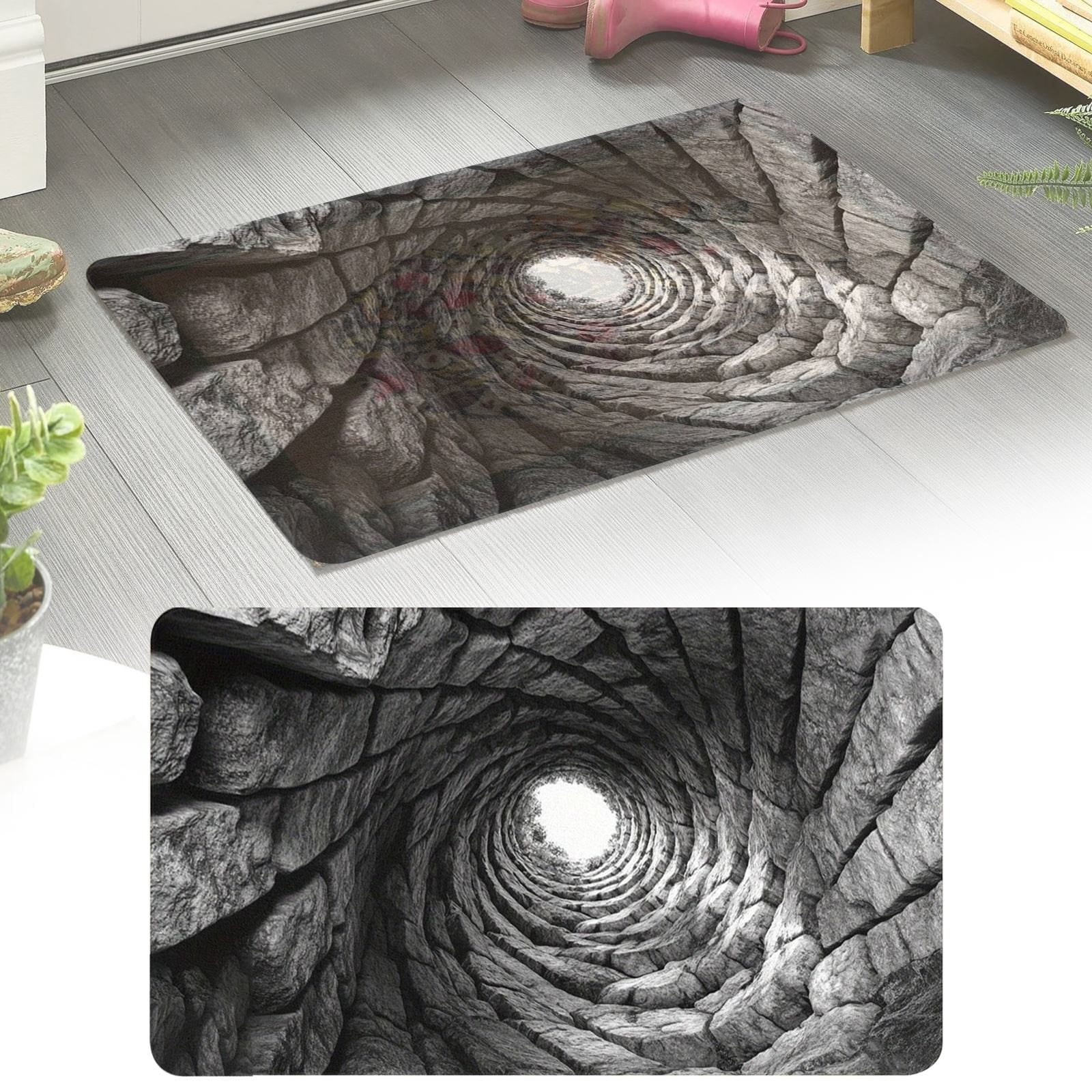 Bottomless Hole 3D Optical Illusion Rug, Front Door Mat Indoor Outdoor ...