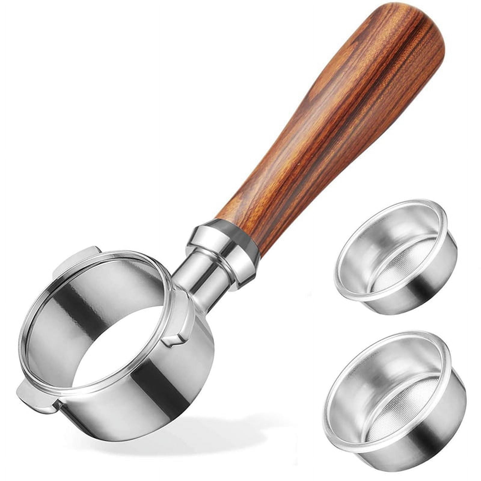 Bottomless Portafilter 51 mm, 3 Ears Bottomless Porta Filter, with Two ...