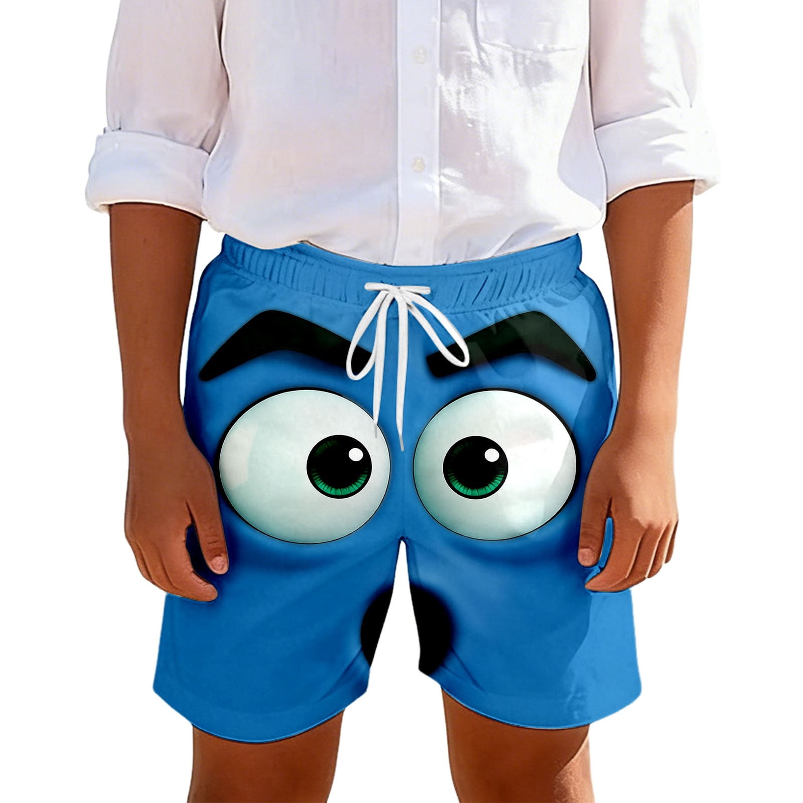 Bottoms for Boys Playful Face Prints Comfortable Elastic Waist Boys and ...