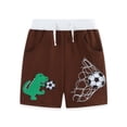 Bottoms for Children Boy Dinosaur Embroidered Knit Lightweight Boys ...