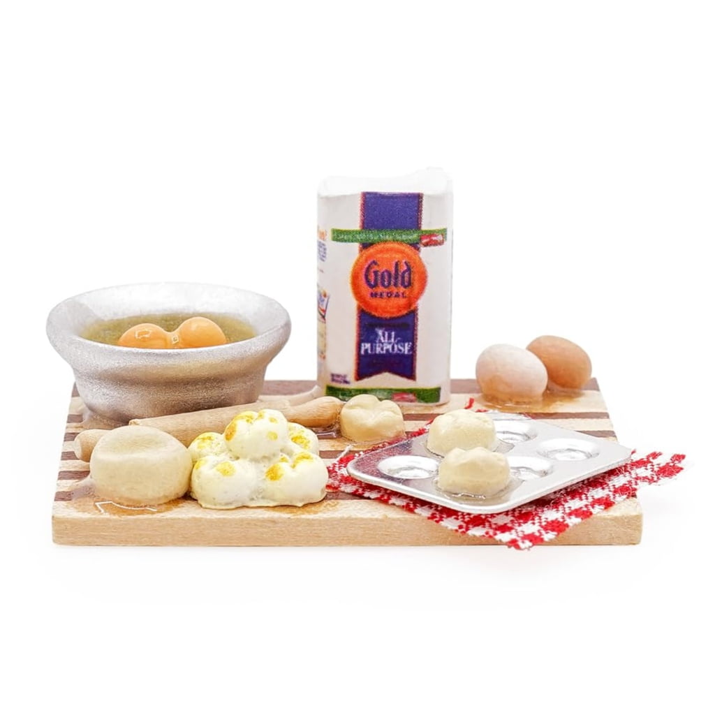 Bottone 1:12 Toy Figure Model Realistic Baking Eggs Set Dollhouses ...